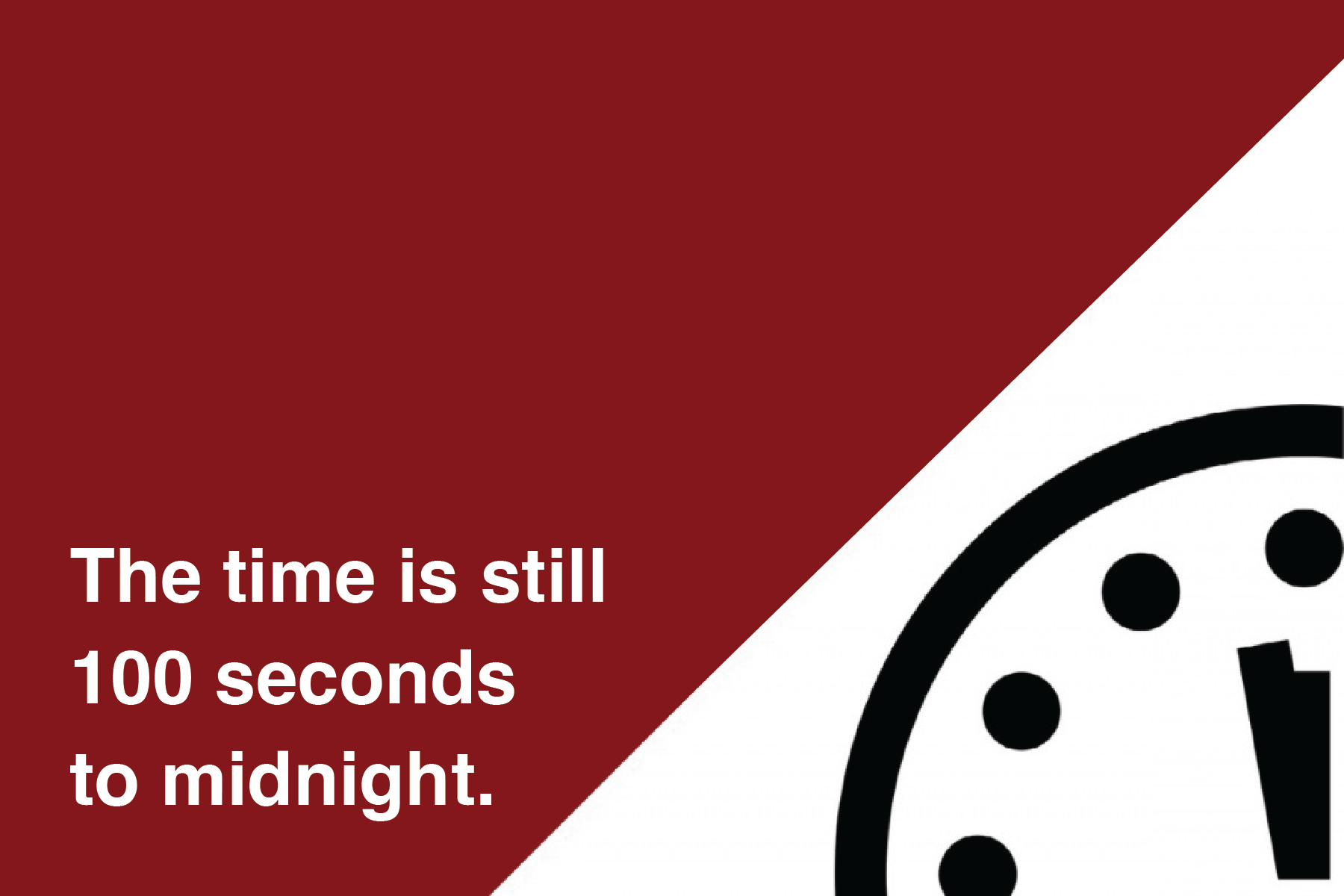 Doomsday Clock Holds Steady As Global Threats Persist