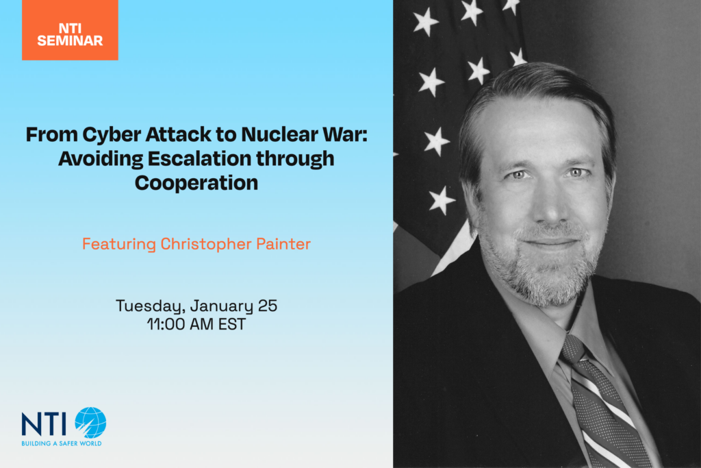 Christopher Painter on "From Cyber Attack to Nuclear War: Avoiding ...
