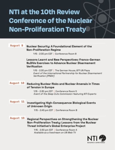 NTI at the 10th NPT Review Conference